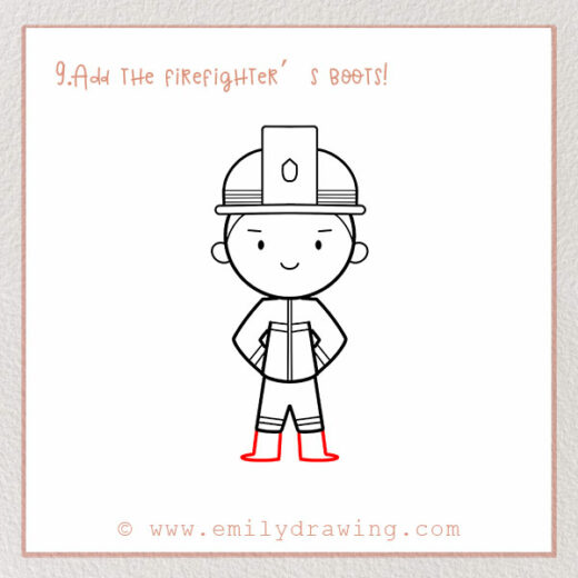 How to Draw a Firefighter – Emily Drawing